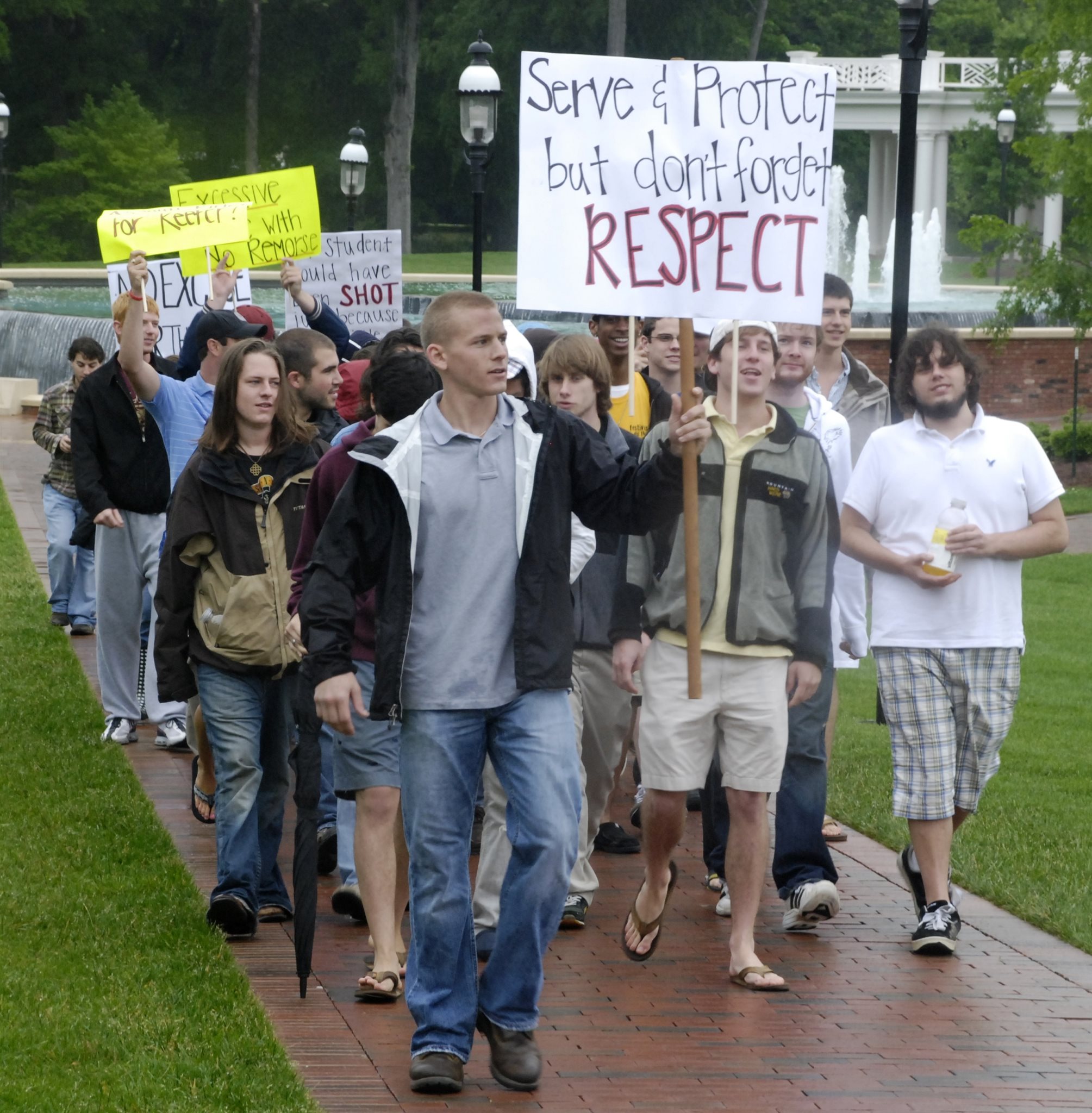 Students stage protest march through campus | Today at Elon | Elon ...