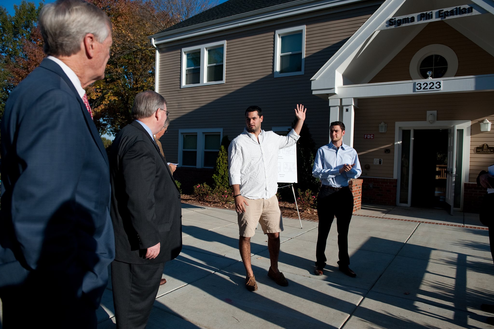 Elon leadership tours new residential buildings | Today at Elon | Elon ...