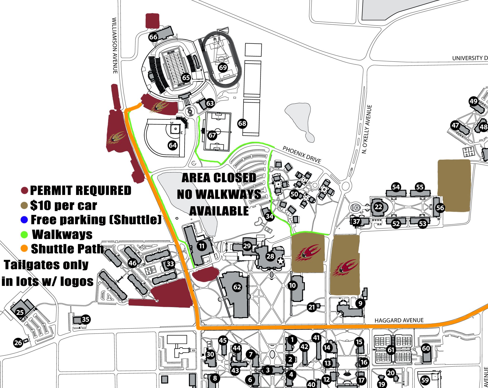 Plan ahead for football parking/stadium access | Today at Elon | Elon ...