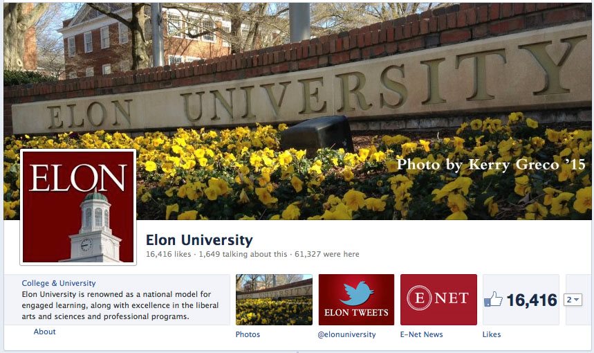 Student's springtime shot Elon's new cover photo | Today at Elon | Elon ...