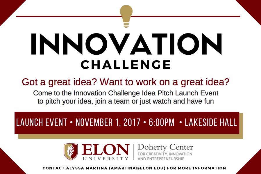 2017-18 Elon Innovation Challenge to kick-off with idea pitch launch ...
