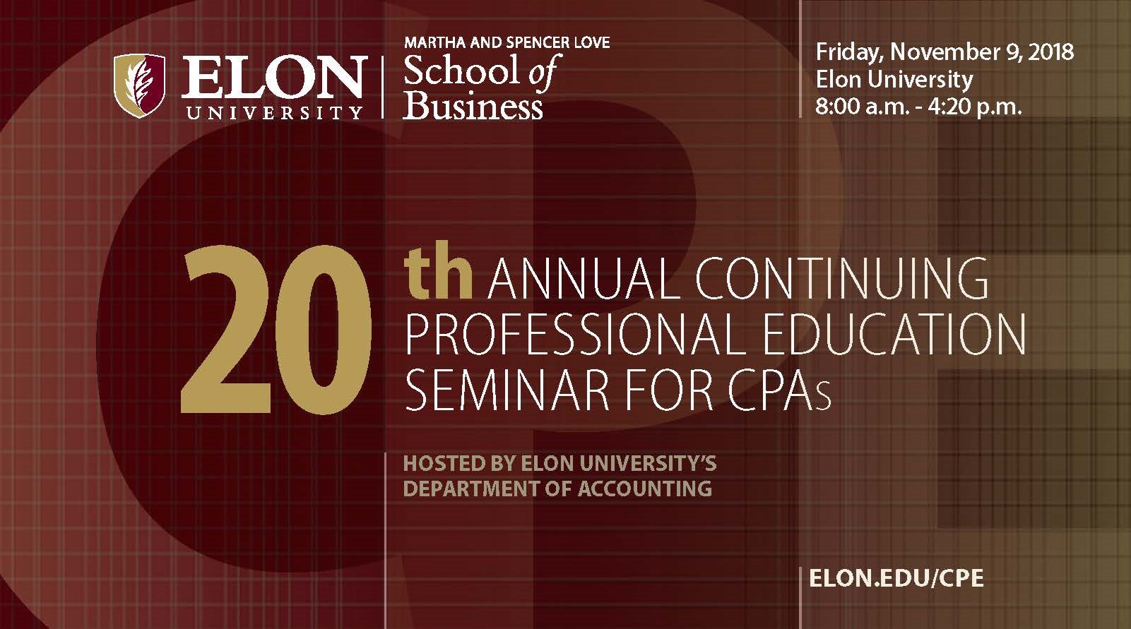 CPE Seminar – Nov. 9 | Today at Elon | Elon University