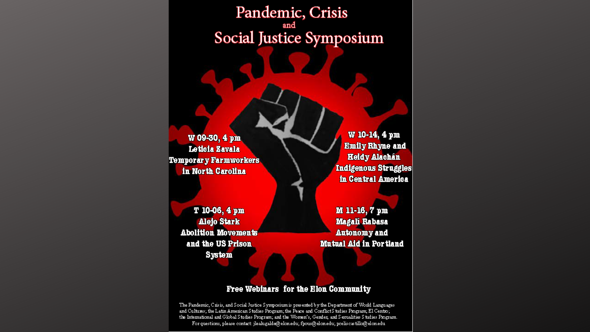 Pandemic, Crisis and Social Justice Symposium begins Wed., Sept. 30 ...
