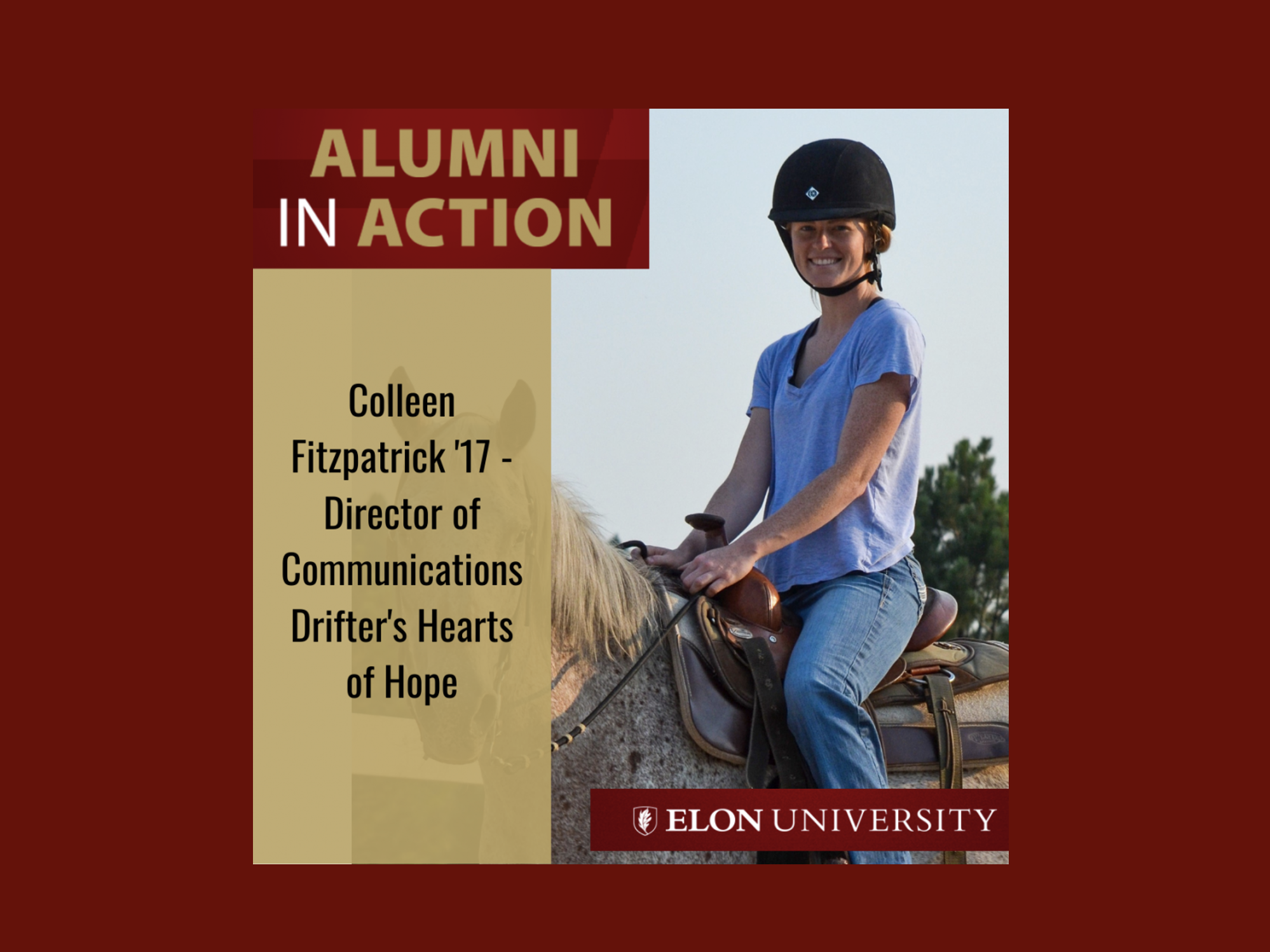 Alumni in Action: Colleen Fitzpatrick ’17 puts her passion for horses ...