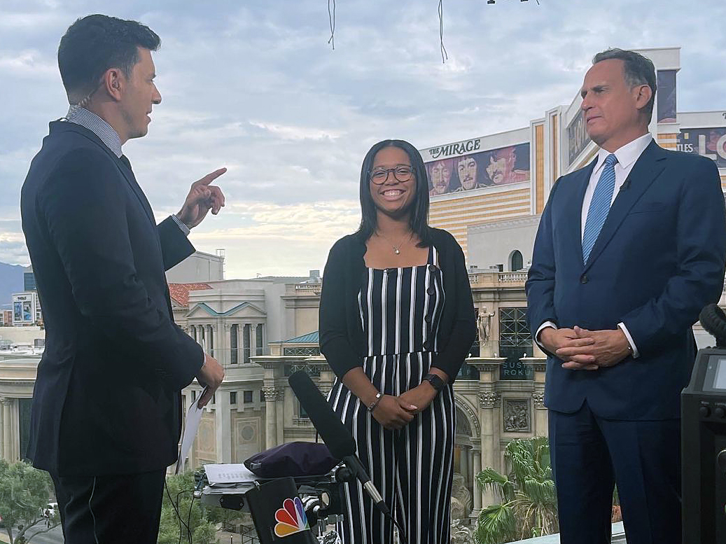 Chloe Franklin ’23 appears on NBC News NOW platform during NABJ/NAHJ ...